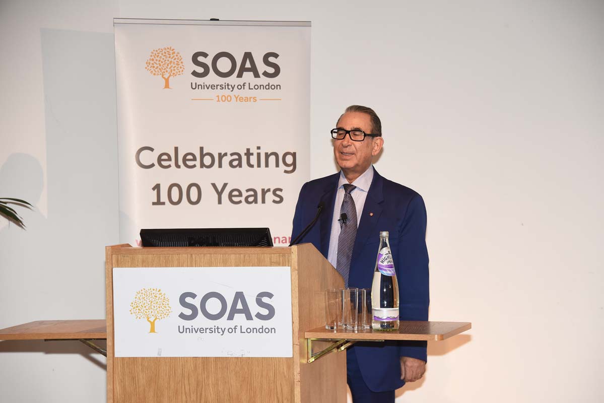 Professor David Khalili lectures at SOAS on the preservation of history ...